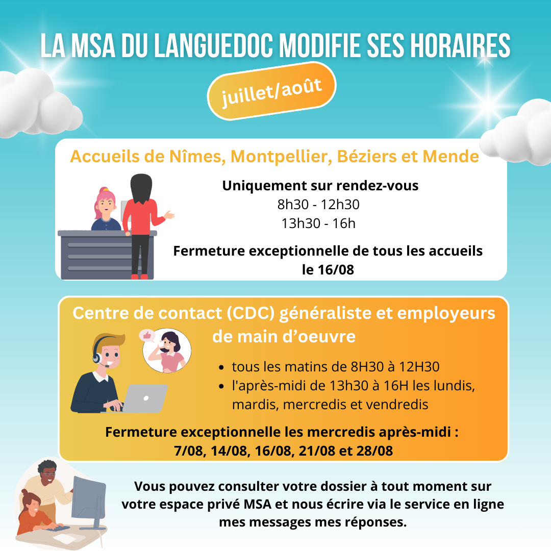 MSA - Languedoc accueil - MSA du Languedoc